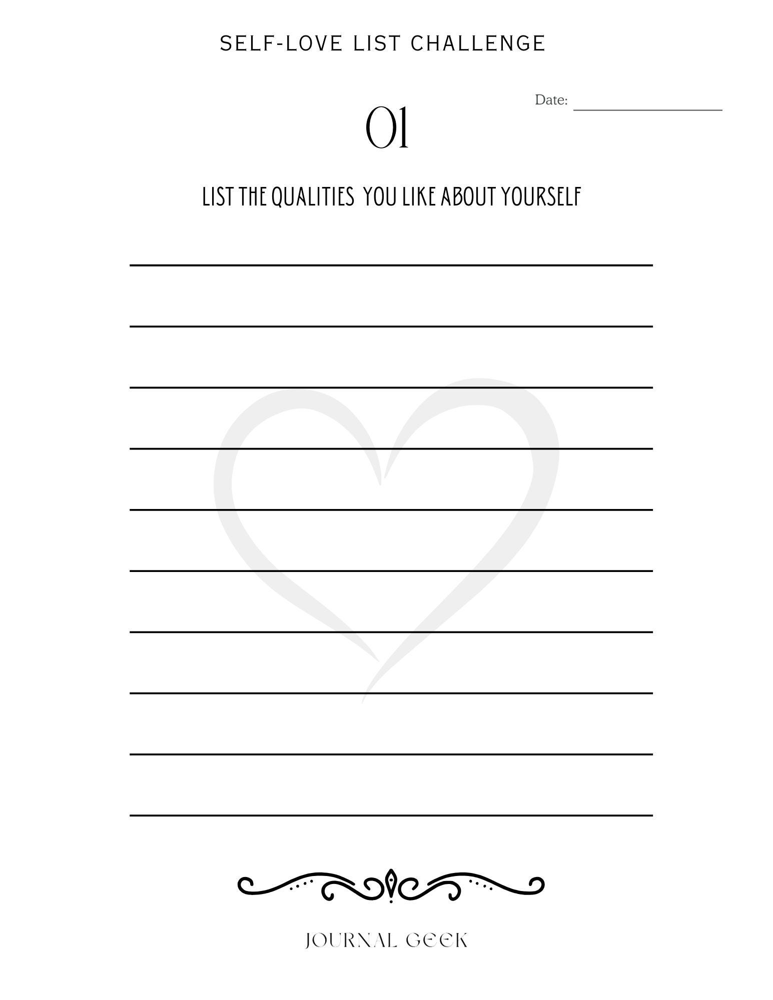 30-day List Challenge: Self-love - Etsy
