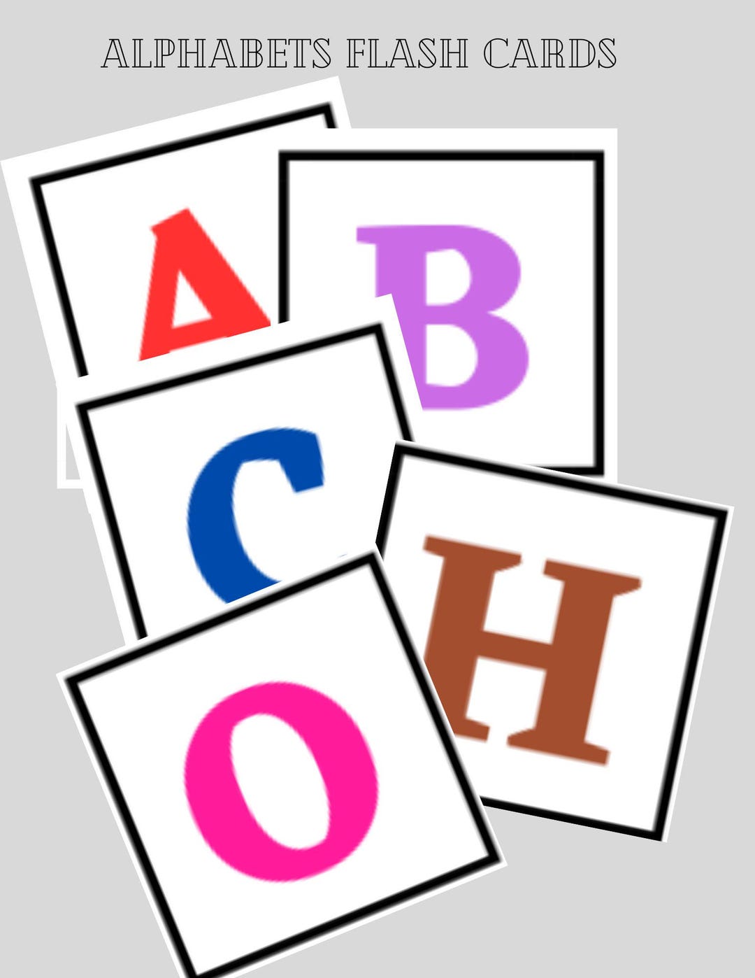 Alphabet Flashcards – Uppercase, ABC Cards Printable for Toddlers, Pre ...