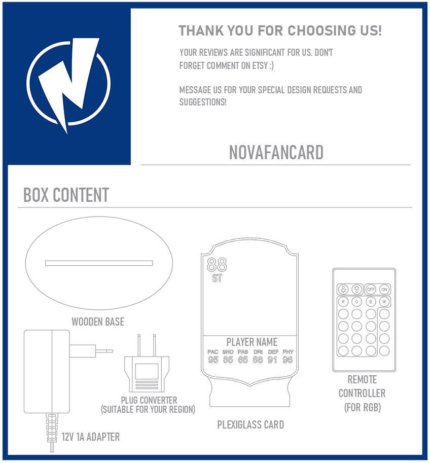 Lebron James Fan Card, Personalized, Illuminated Acrylic Desk Lamp, 7x4 ...