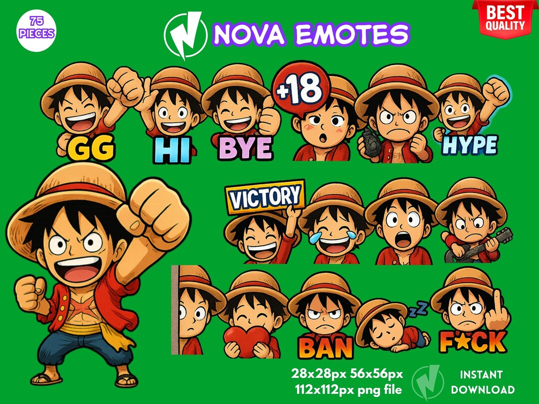 Anime Twitch Emotes, Chibi Streamer Emote Pack, Cute Streaming Emotes ...