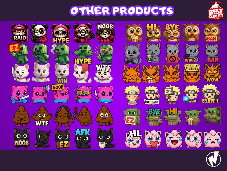 Anime Twitch Emotes, Chibi Streamer Emote Pack, Cute Streaming Emotes ...