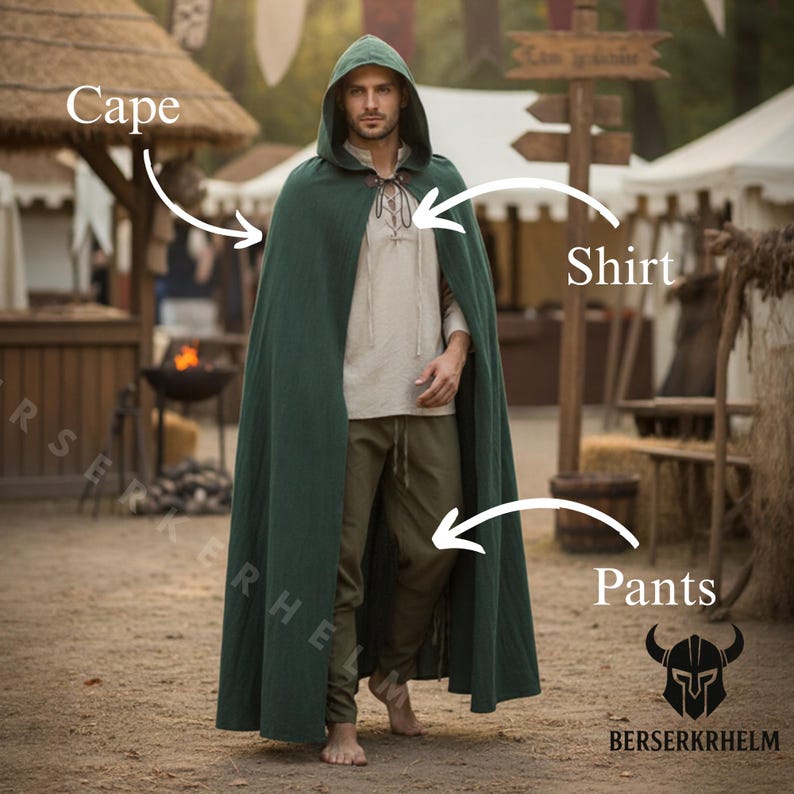 Medieval Ranger Starter Pack - Renaissance Full Outfit, LARP Shirt ...