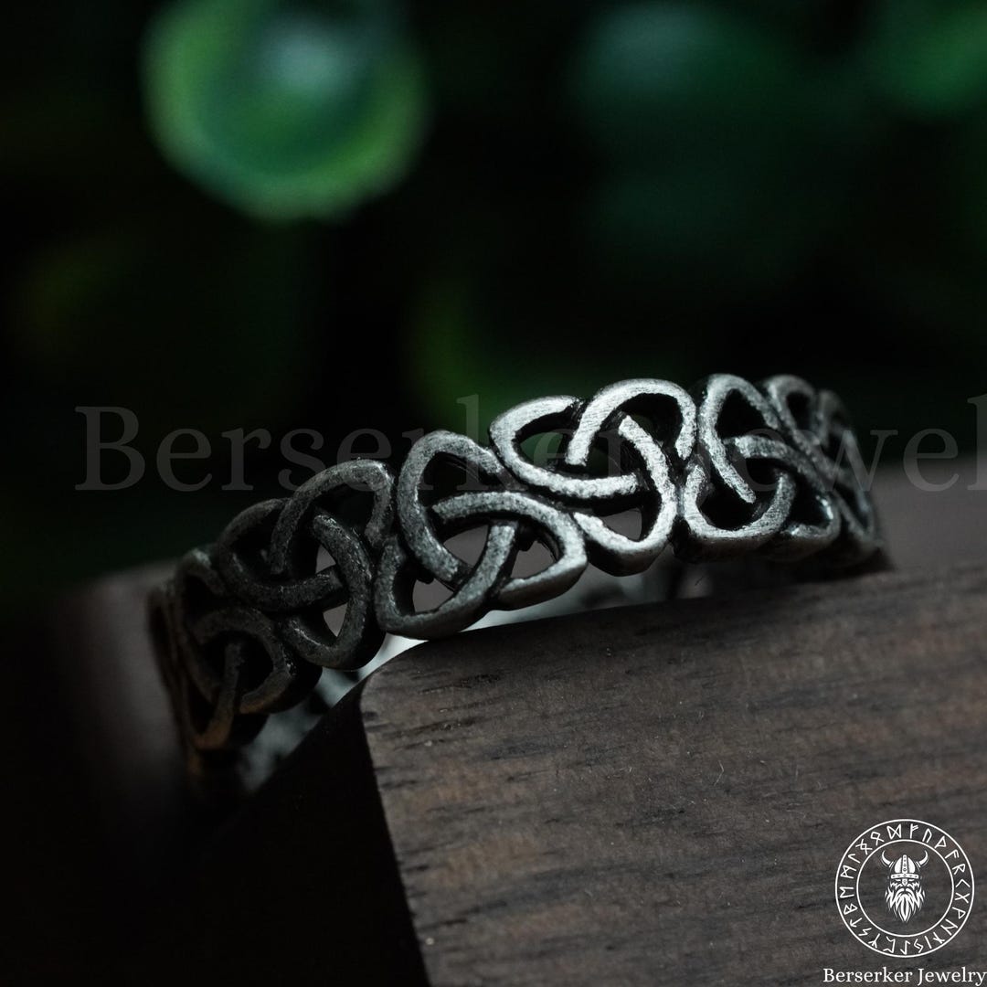 Celtic Trinity Ring - Viking Anniversary Ring, Trinity Knot Band ...