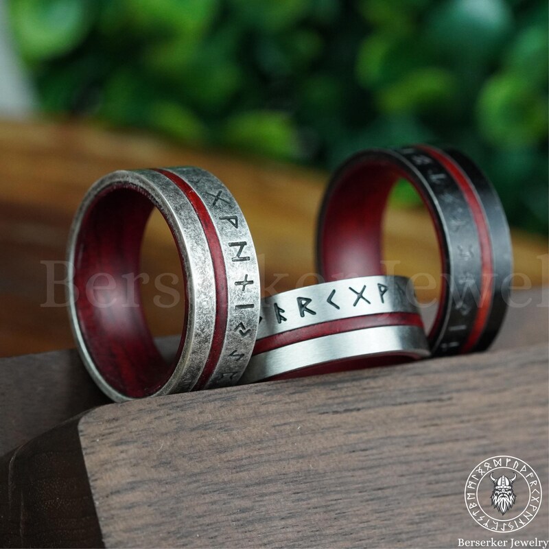 Rune Wedding Ring - Etsy