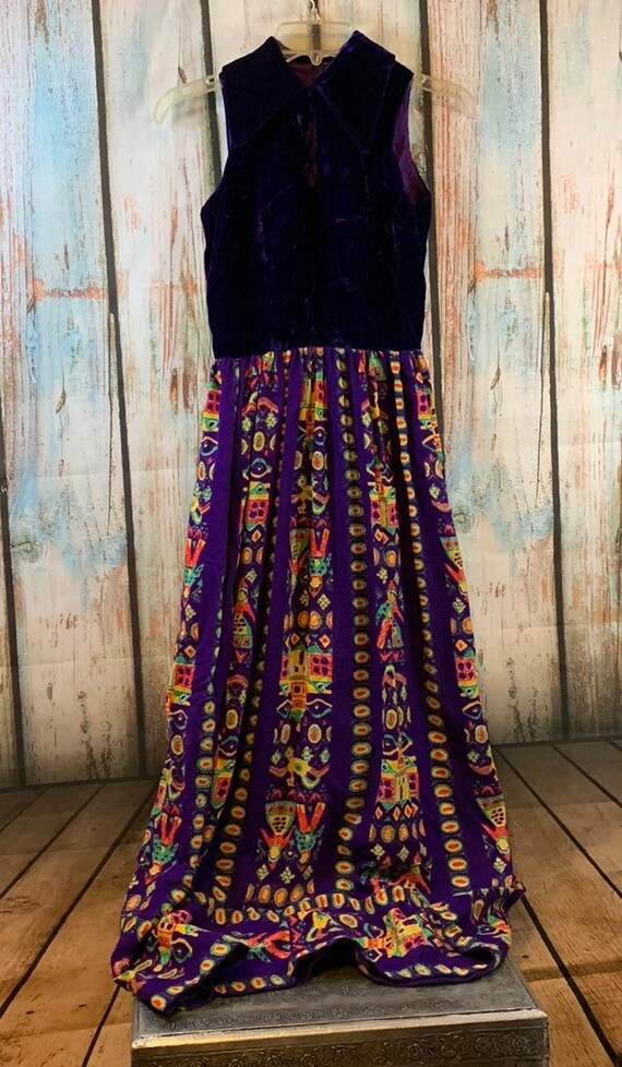 vintage 1960s purple velvet - Gem