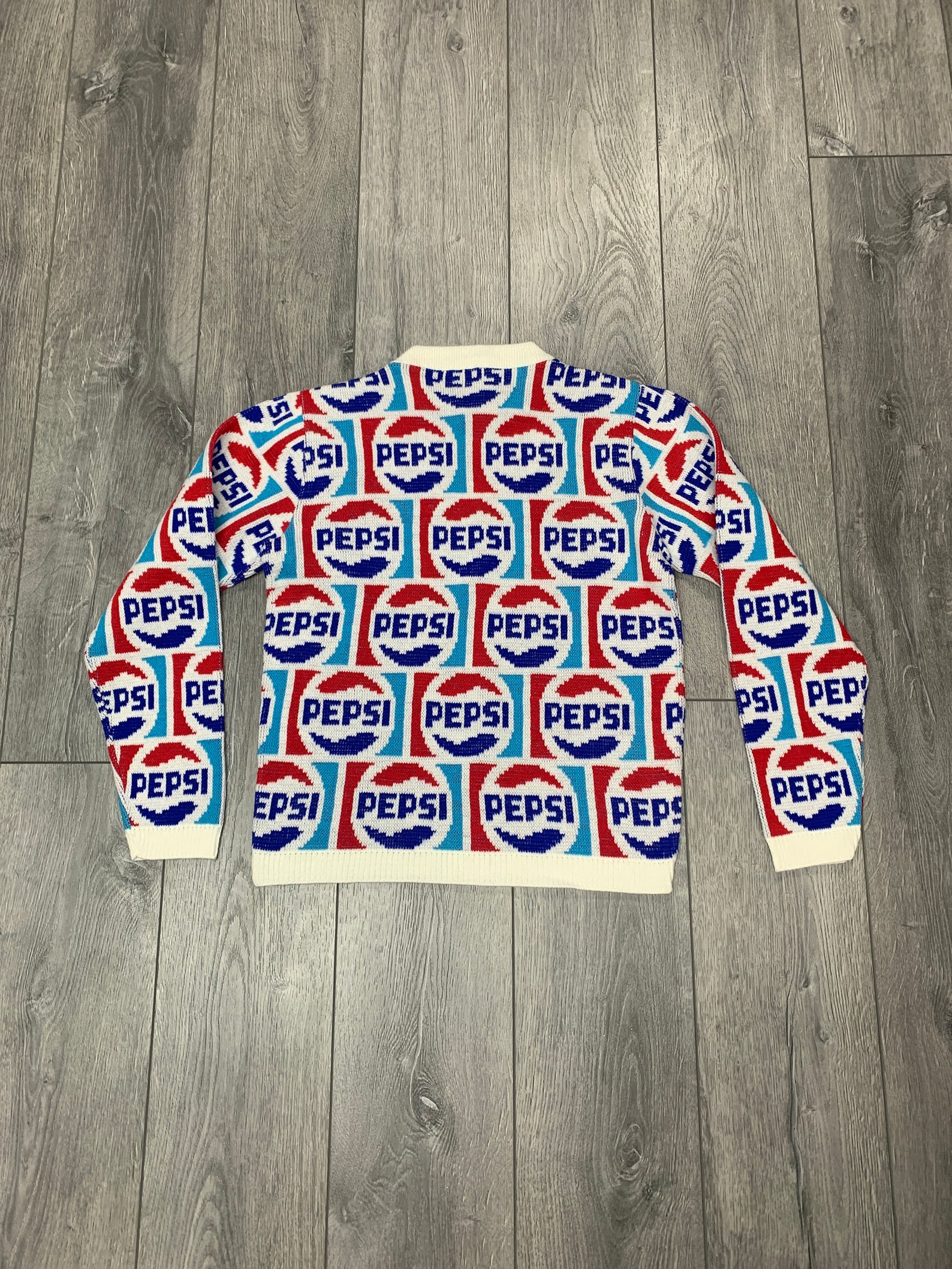 Vintage 60’s Pepsi Imperial 100% Pure Acrylic Knit Logo Sweater Size L ...