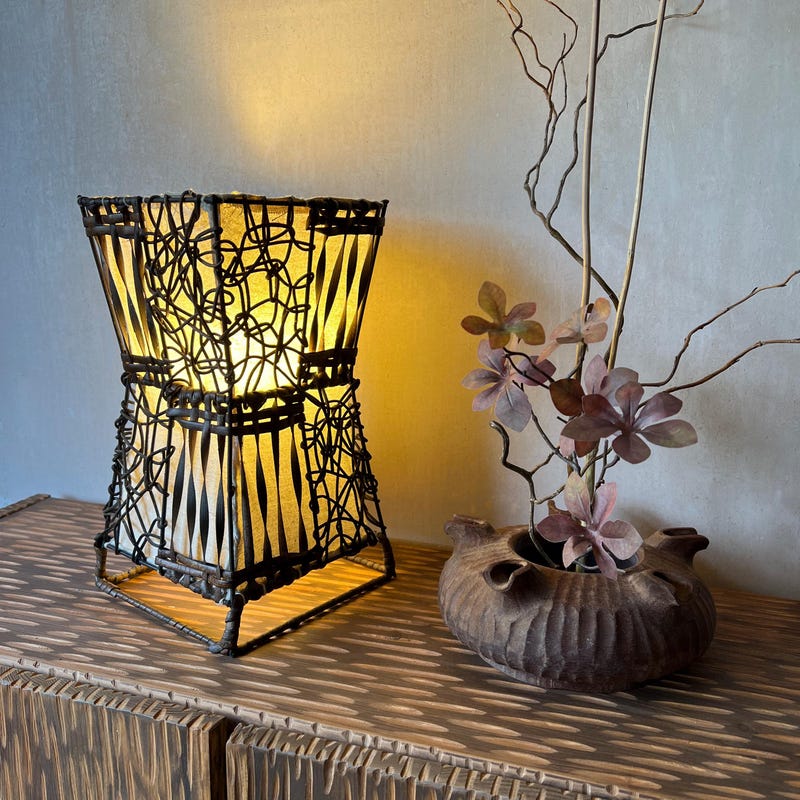 Wicker Floor Lamp - Etsy UK