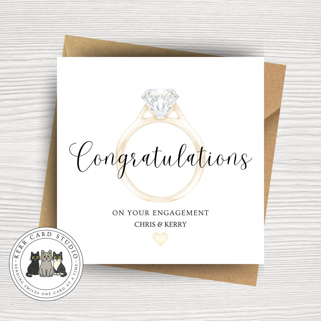Personalised Engagement Card - Congratulations on Your Engagement Card ...