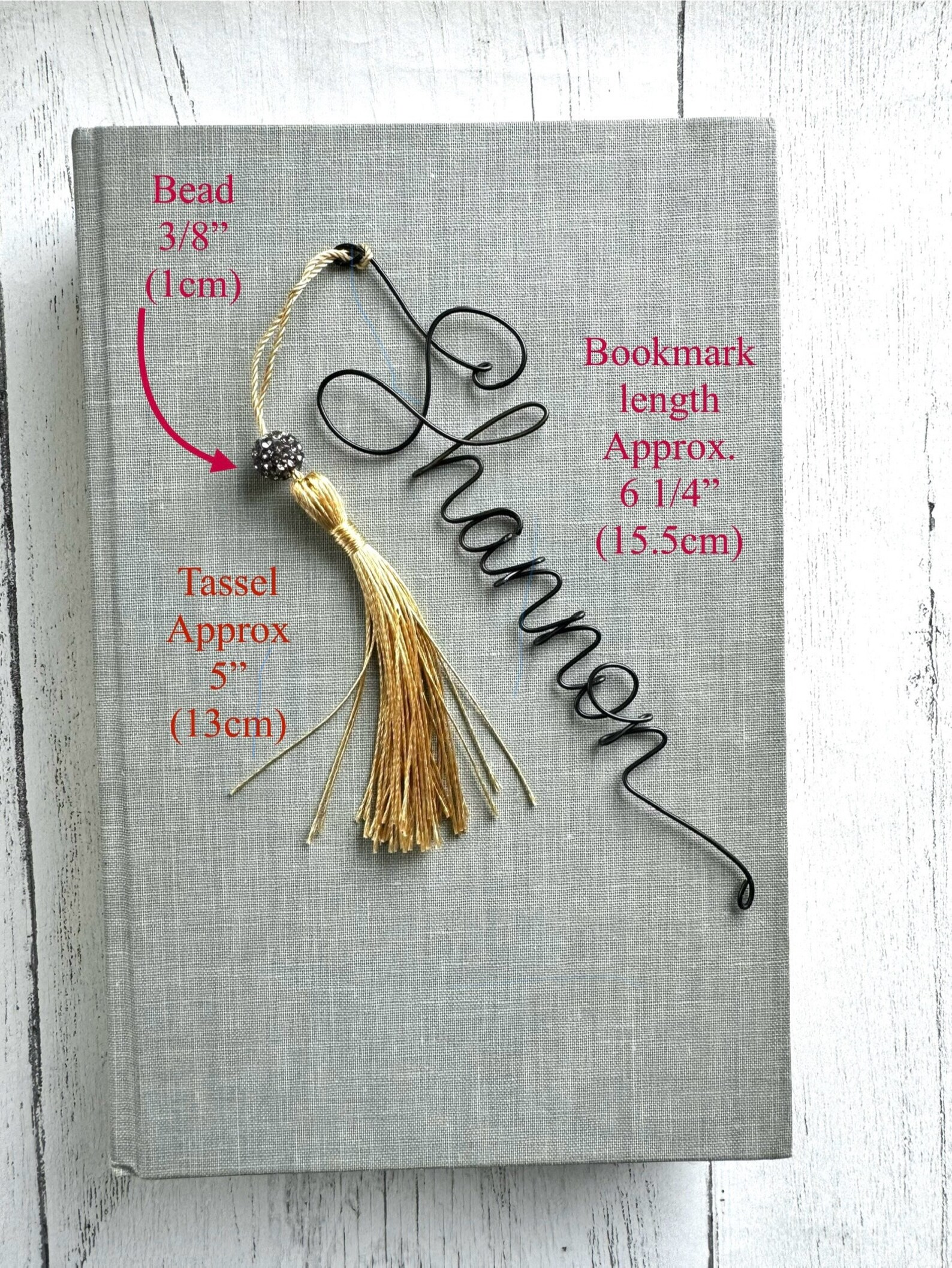 Personalized Wire Name Bookmark: Handmade Metal Keepsake With Tassel - Etsy