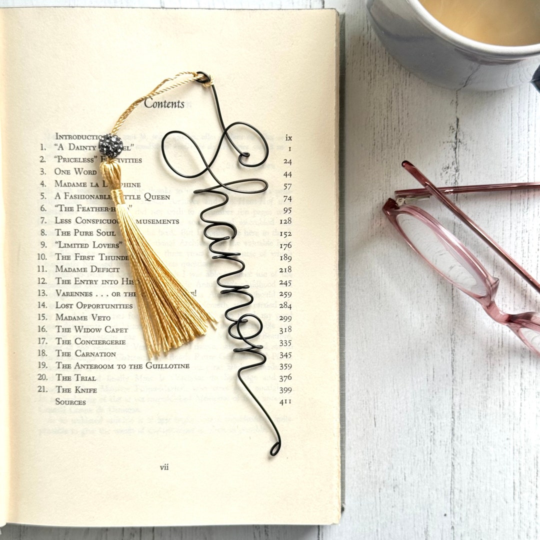 Personalized Wire Name Bookmark: Handmade Metal Keepsake With Tassel - Etsy