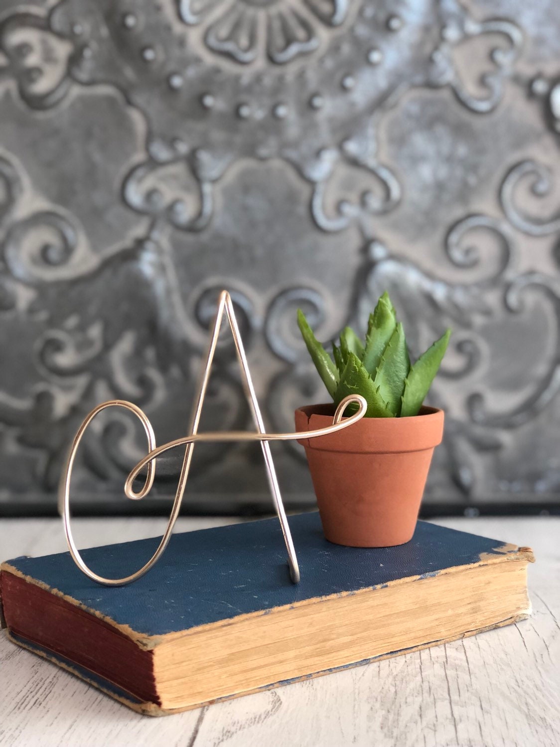 Gold Metal Letter S, Metal Initial, Metal Calligraphy Letters, Office ...