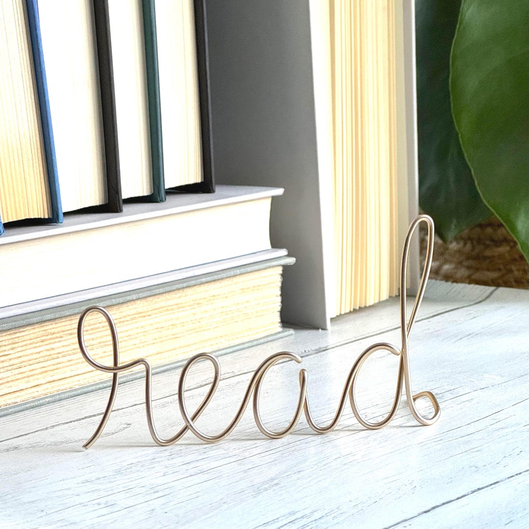 Handmade Wire "read" Sign: Book Lover Desk Decor - Etsy