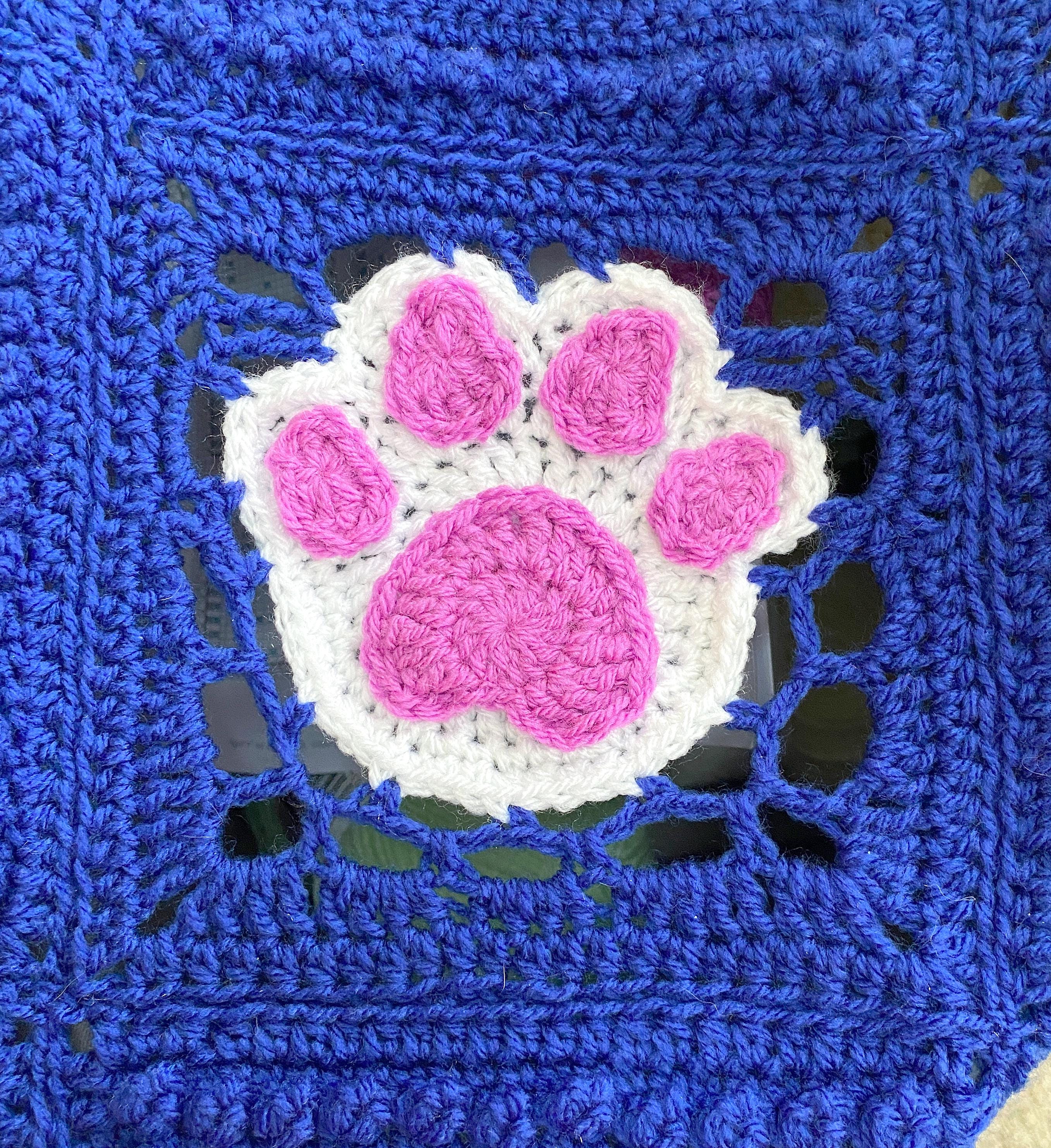 Dog Paw Print Afghan Blanket Crochet Pattern - Etsy
