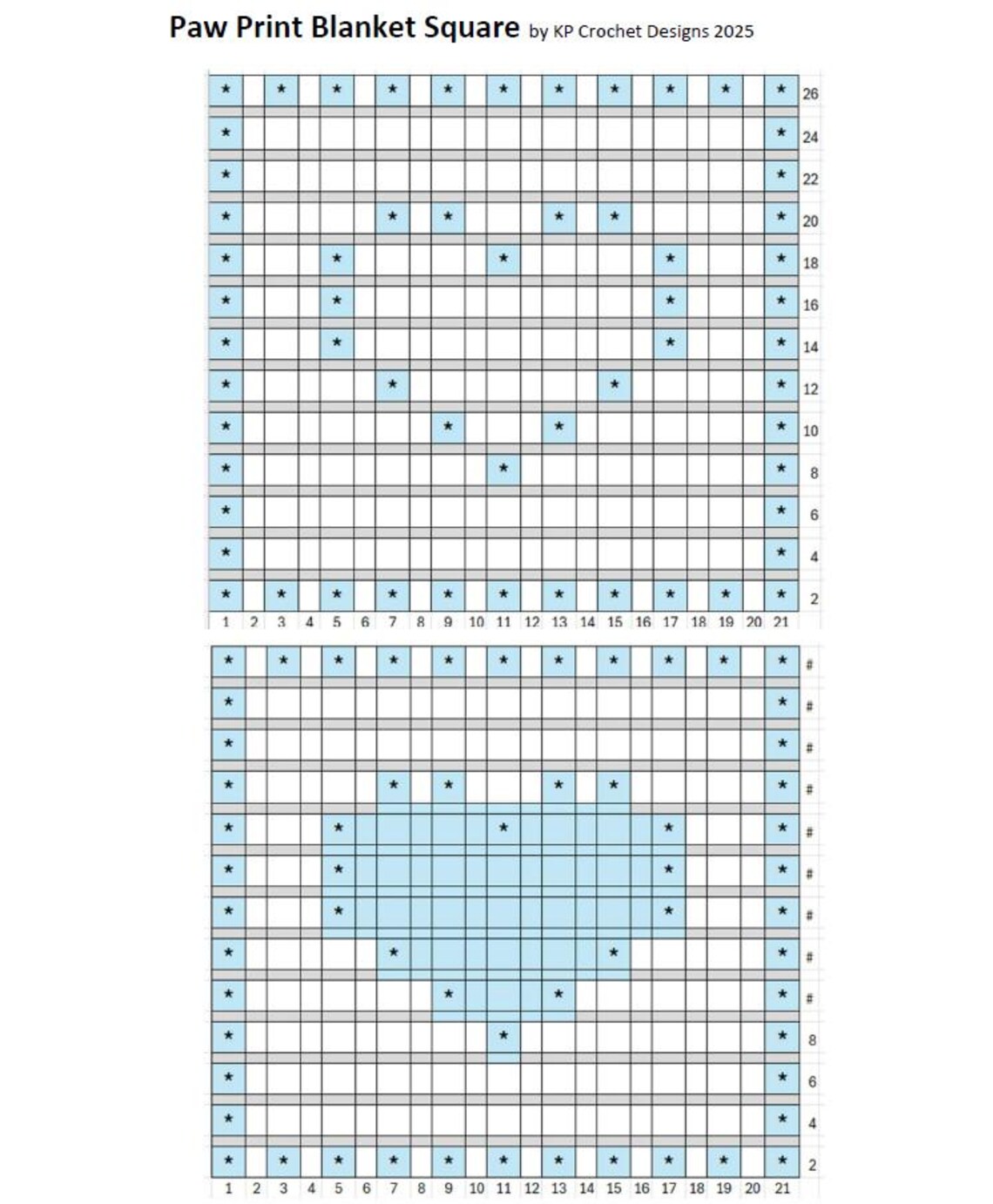 Dog Paw Print Afghan Blanket Crochet Pattern - Etsy