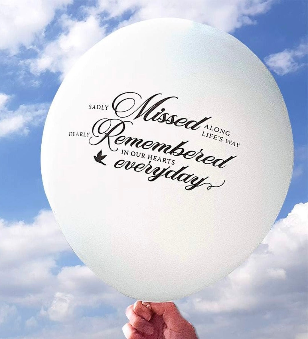 Funeral Balloons Biodegradable Balloon White W/ Ribbons ECO FRIENDLY ...