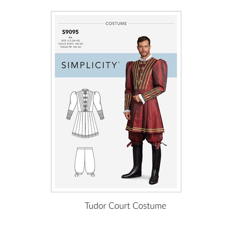 Tudor Court Costume, Simplicity S9095 Sewing Pattern, Royal Court ...
