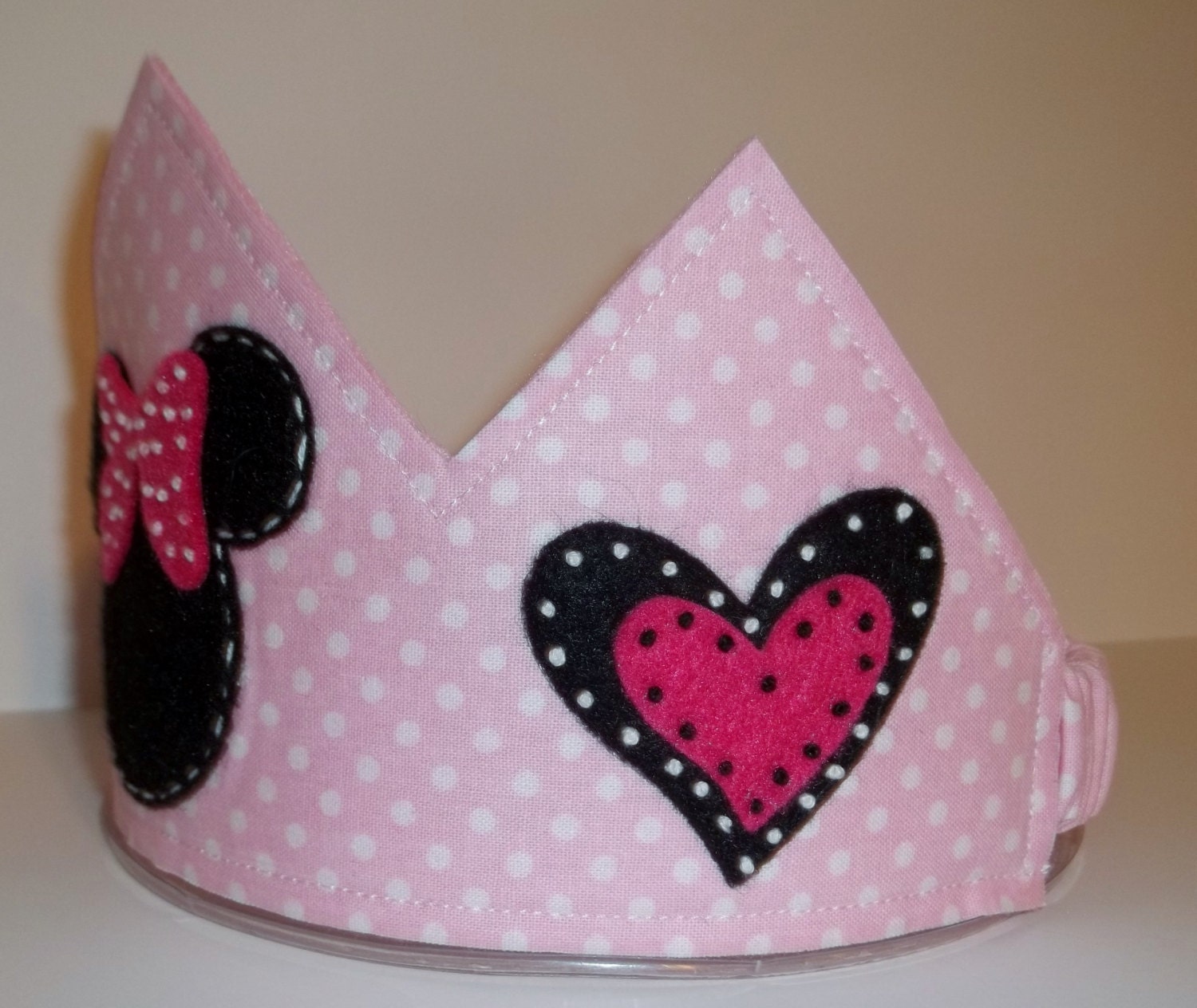 Birthday Crown, Mickey Mouse Ears Felt Birthday Crown, Pink Party Crown ...