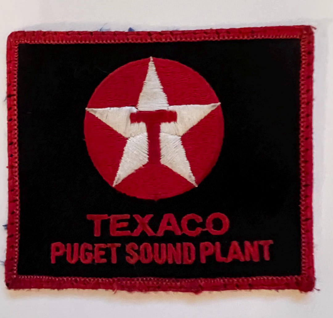 Vintage Texaco Reg. T.M. Puget Sound Plant Embroidered Sew-on Patch ...