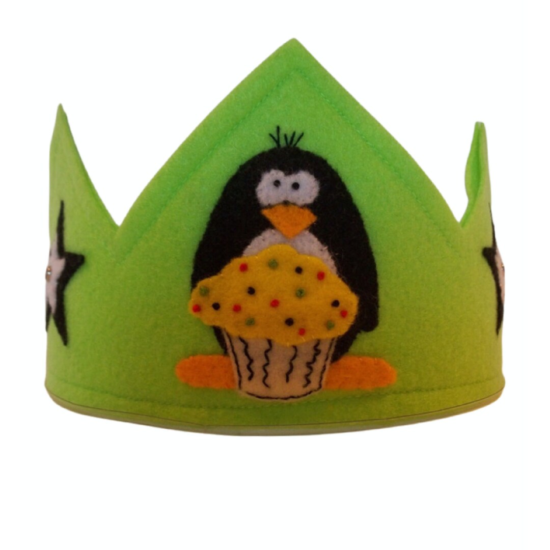 Birthday Crown, Felt Crown, Penguin Party Crown, Dress up Play, Photo ...