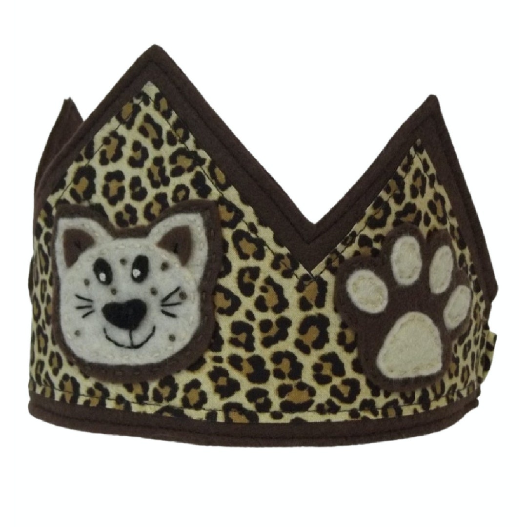 Crown Birthday Crown , Cheetah Head Gear, Kitty Cat, Costume, Felt ...
