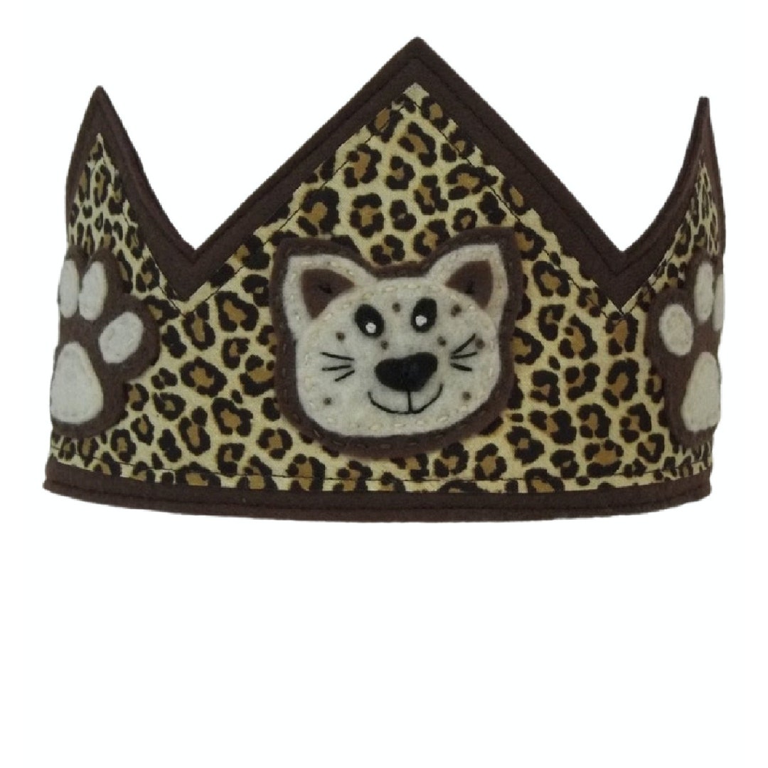 Crown Birthday Crown , Cheetah Head Gear, Kitty Cat, Costume, Felt ...