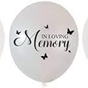 Memorial Balloons Remembrance Funeral Celebration of Life Commemorative ...