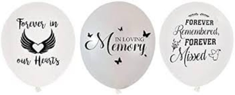 Memorial Balloons Remembrance Funeral Celebration of Life Commemorative ...