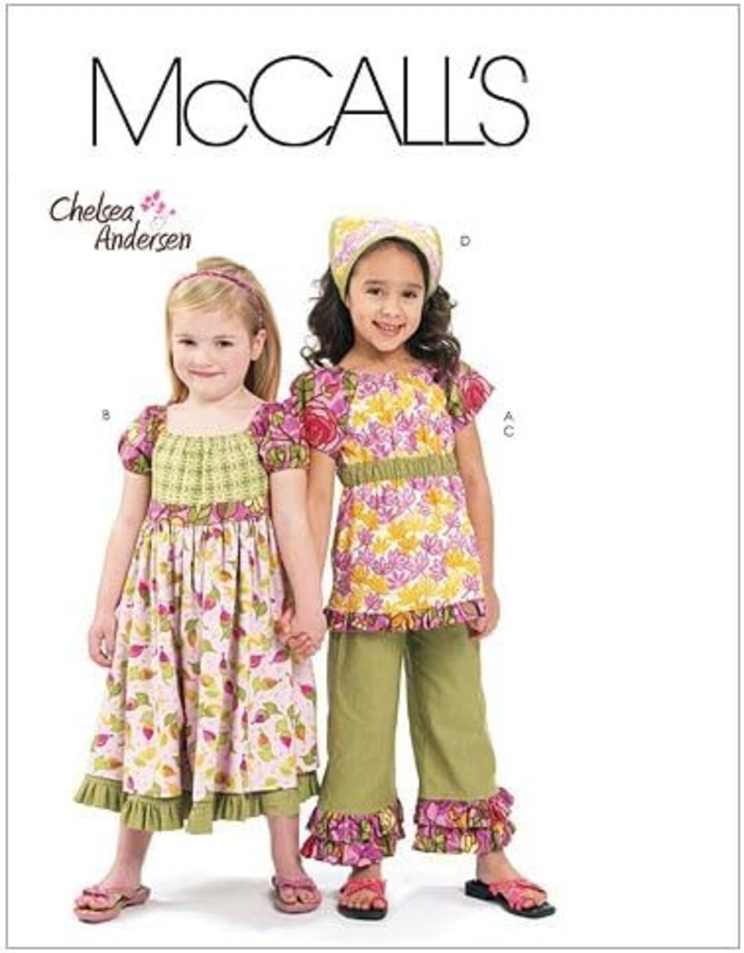 Mccall's Patterns M6062 Children's/girls' Top, Dress, Capri Pants and ...