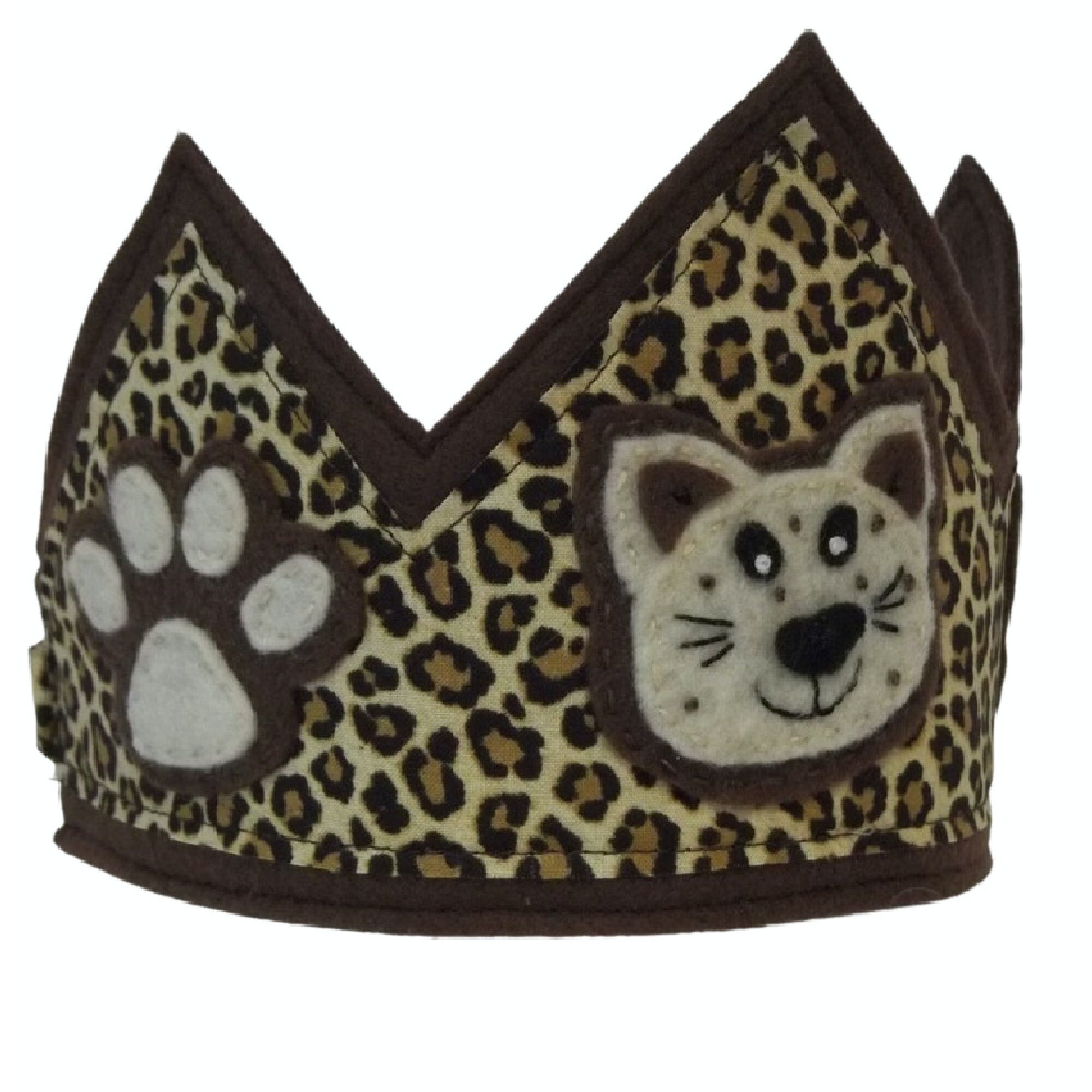 Crown Birthday Crown , Cheetah Head Gear, Kitty Cat, Costume, Felt ...