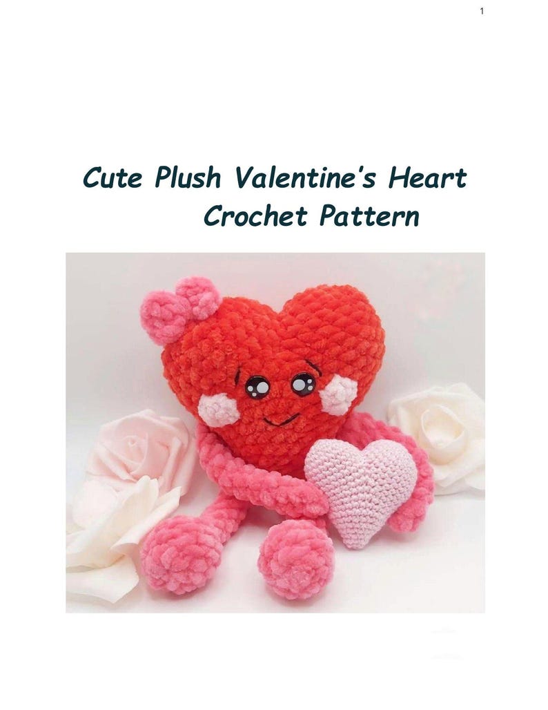 Amigurumi Heart Crochet Pattern – Valentine Plush Doll (PDF Pattern - Etsy