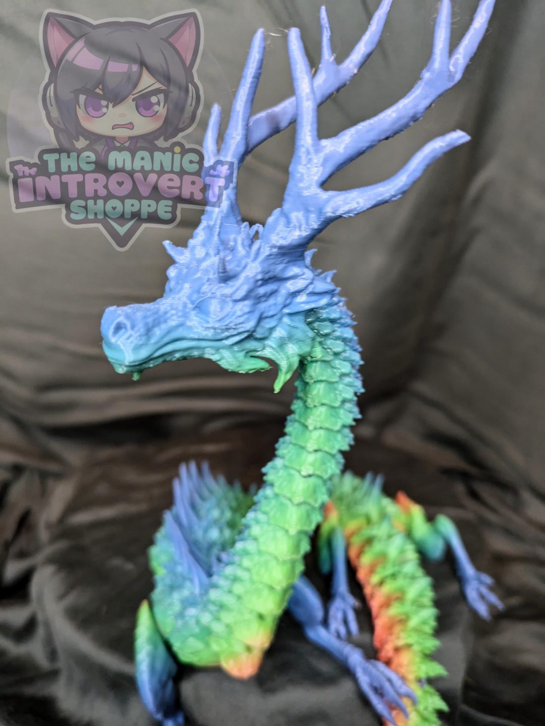 3D Printed Rainbow Flexi Dragon Toy - Etsy