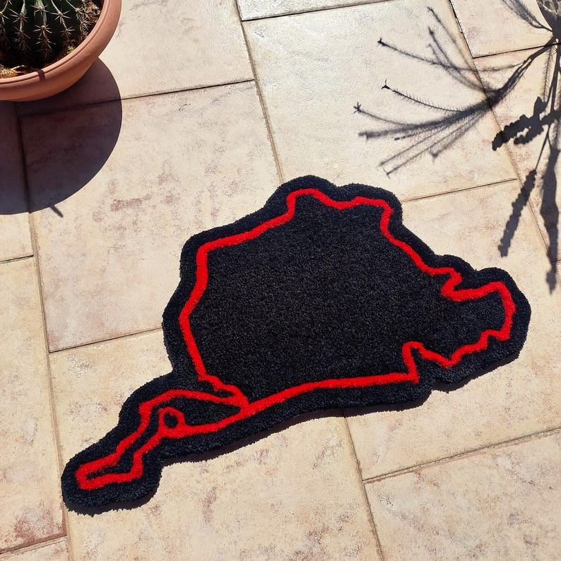 Nürburgring Tufted Rug – F1 Racing Circuit Map, Formula 1 Motorsport ...