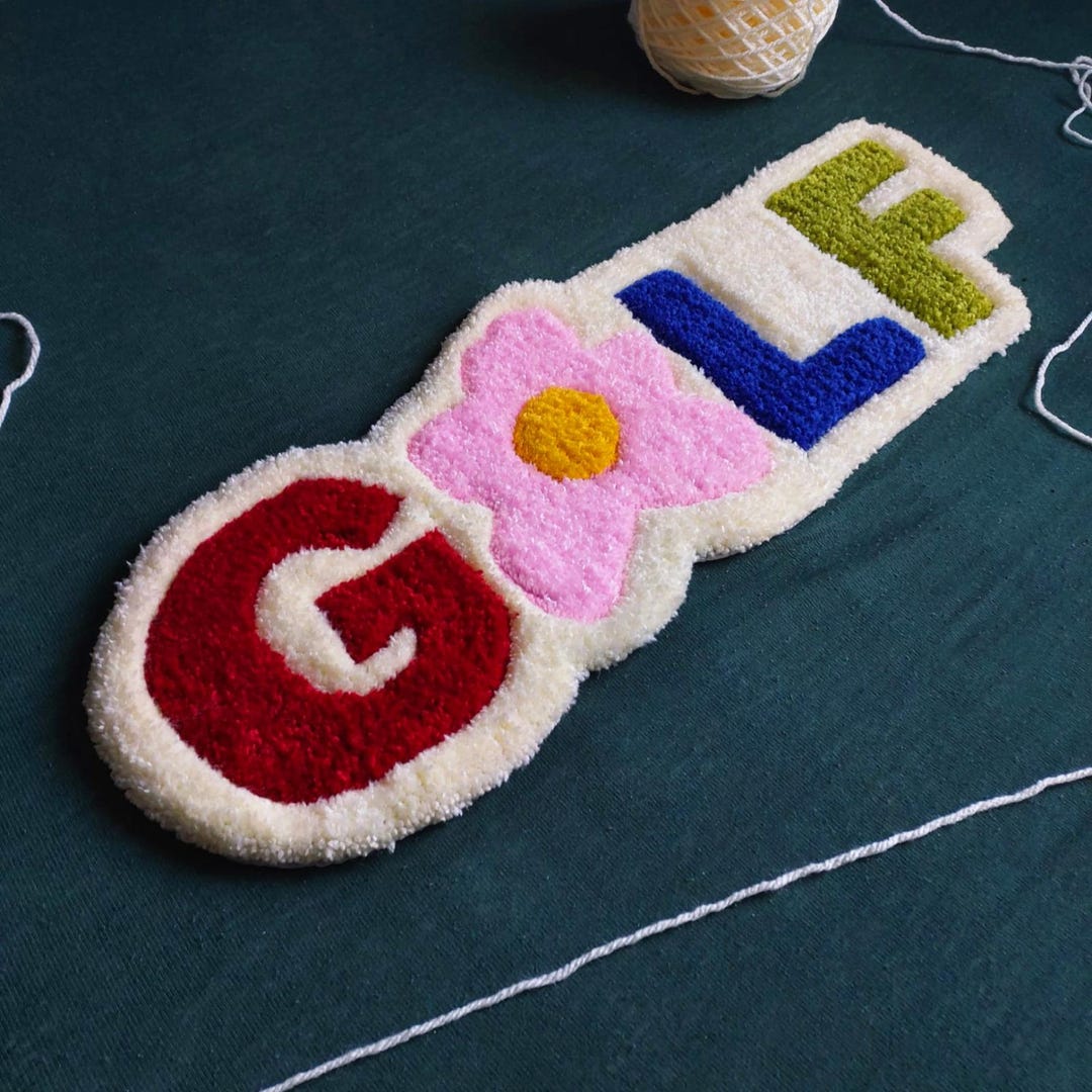 Golf Cherry Bomb Tufted Rug, Hype Beast Flufy Rug - Etsy