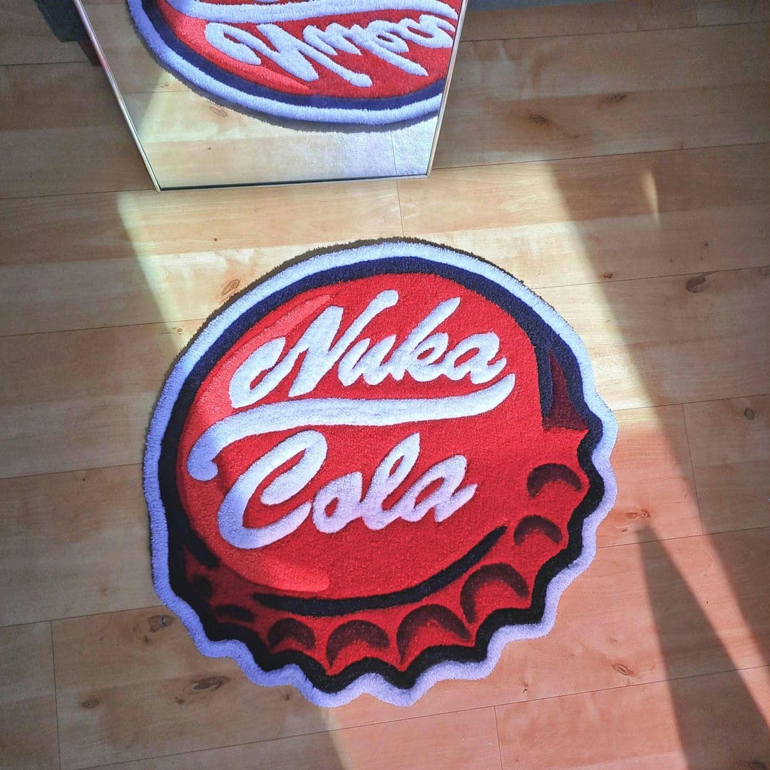 Nuka Cola Tufted Rug - Gamer Room Flufy Rug - Etsy