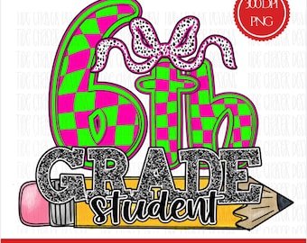 1st Grade Student PNG, Checkered 1st Grade Design, Back to School ...