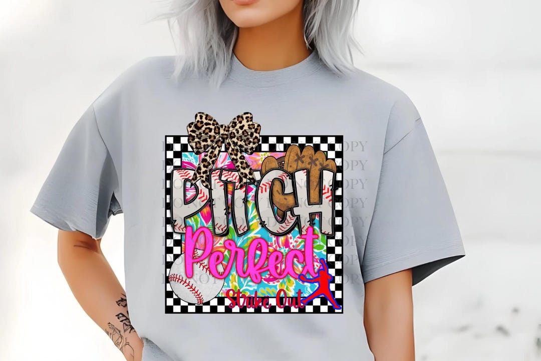 Baseball Pitch Perfect Baseball Sublimation or DTF Design for Shirts ...