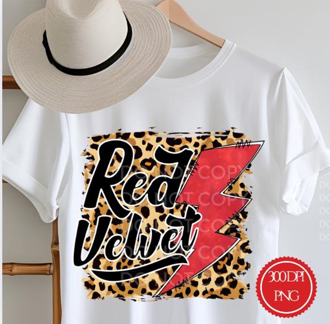Red Velvet PNG, Ginger Leopard Print Png, Ginger Lightning Bolt Design ...