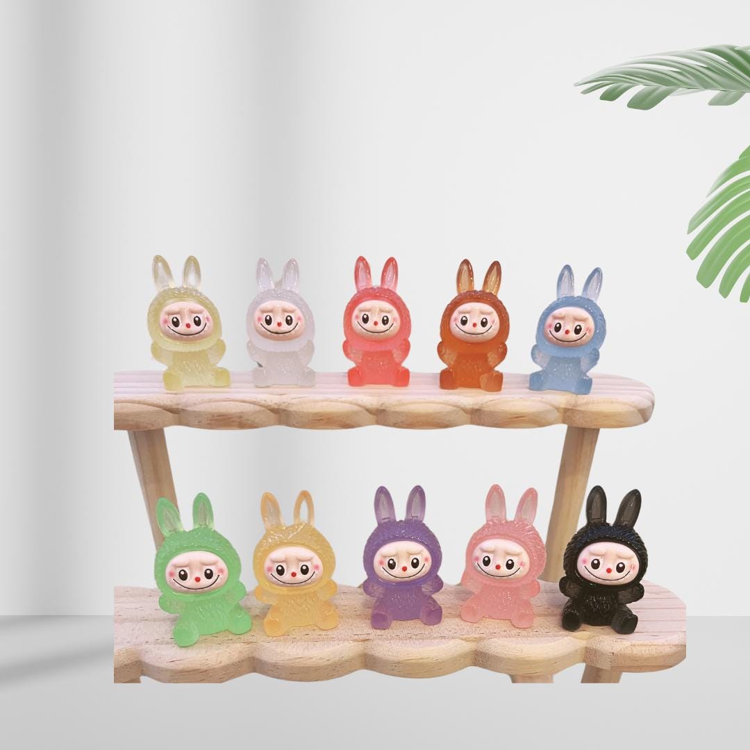 Cute Mini Figures / Charms Lucky 9 Game - Handcrafted Resin Labubu ...