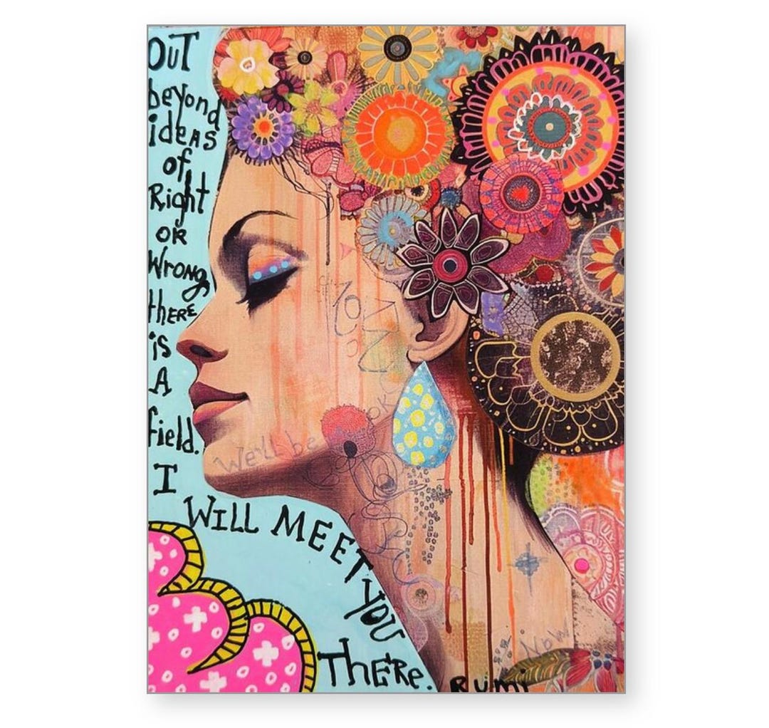 I'll MEET YOU THERE, Greeting Card, Mixed Media Art, Blank Greeting ...