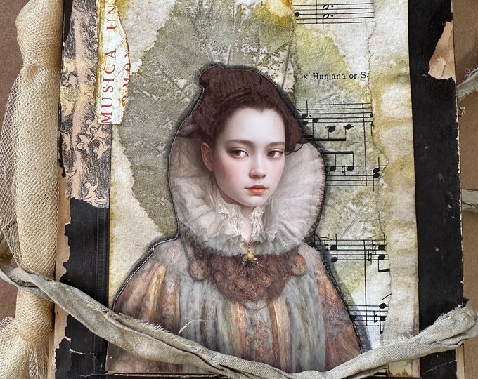 Mixed Media Art JOURNAL, the GARDEN Knows My SONG, Journal, Mixed Media ...