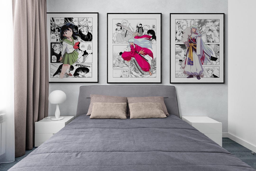 Set of Three Anime Poster, Anime Poster, Manga Poster, Digital Download ...