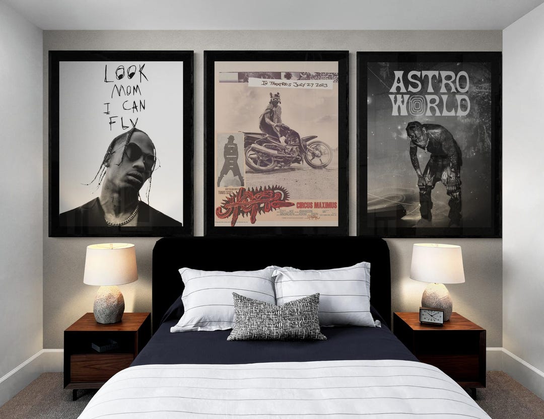 Travis Scott Set of Three Posters, Astroworld Posters, Cactus Jack ...