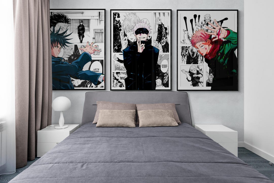 Jujutsu Kaisen Set of Three Poster, Anime Poster, Manga Poster, JJK ...