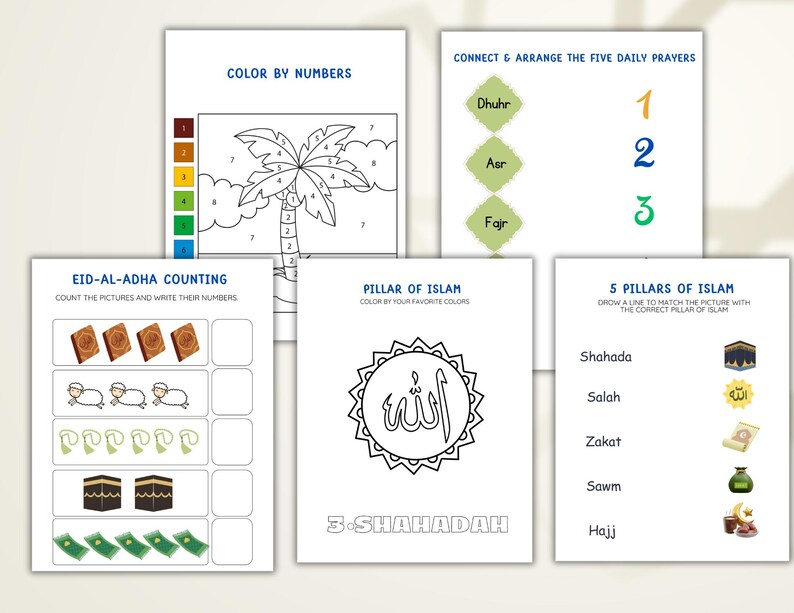 Eid Ul Adha Activity, Eid Activity Printable, Hajj Kids Activity, Eid ...