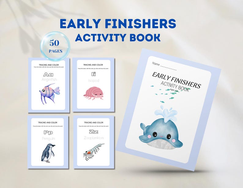 Printable Kids Activity Early Finishers Book Worksheets Preschool Pre-k ...