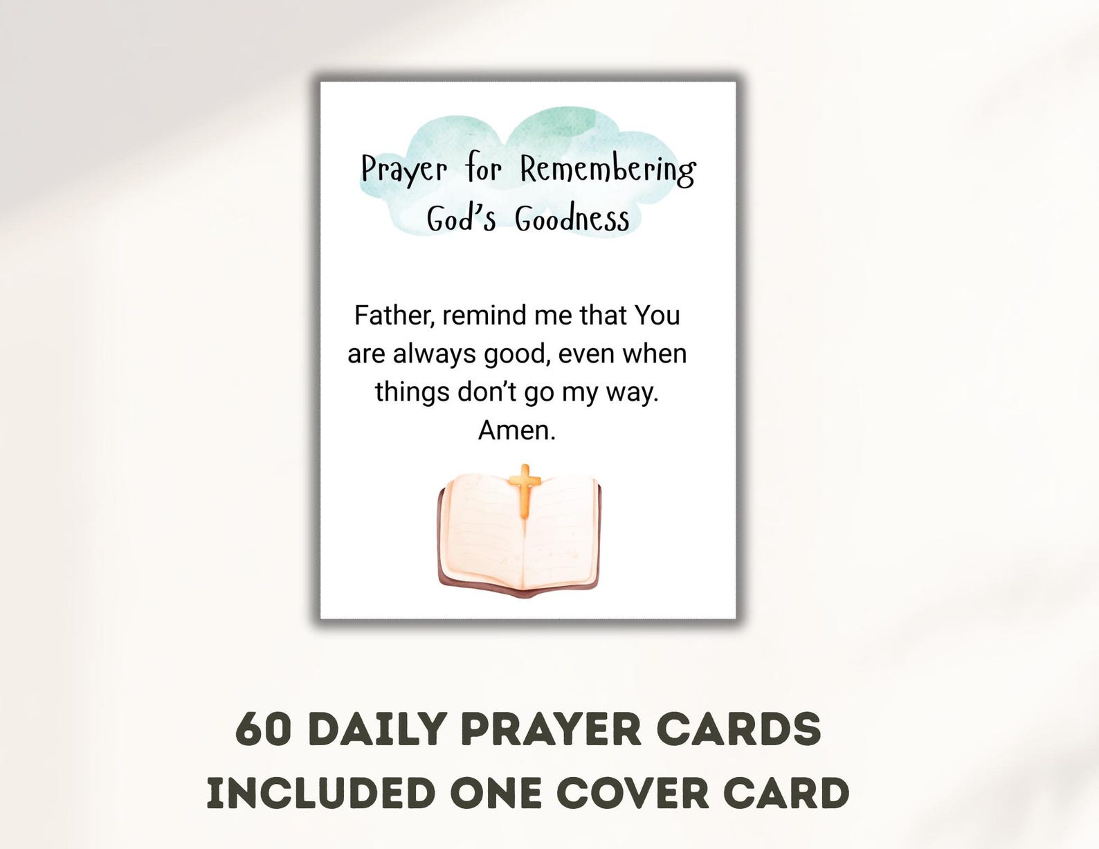 Children's Prayer Cards - 60 Christian Prayer Cards for Kids, Printable ...