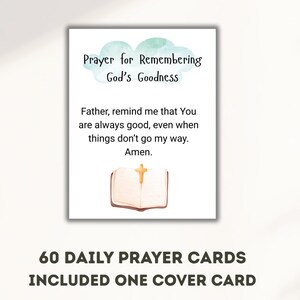Children's Prayer Cards - 60 Christian Prayer Cards for Kids, Printable ...