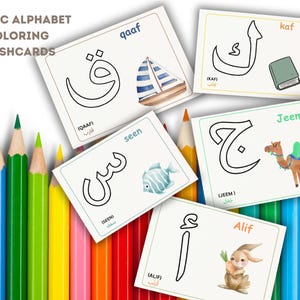 Printable Arabic Alphabet Flashcards | Arabic Flashcards Alphabets With ...