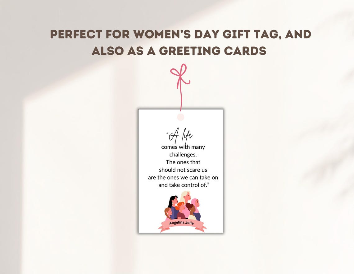 Women's Day Tags Printable, Women Day Gift Tags, International, Gift ...
