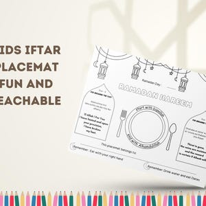 Ramadan Placemat Printable, Ramadan Activity Placemat, Ramadan ...